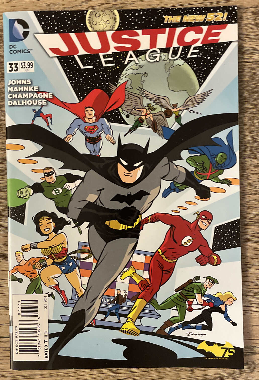 Justice League 33 Retro Batman variant by Darwin Cooke DC Comics 2014 ...