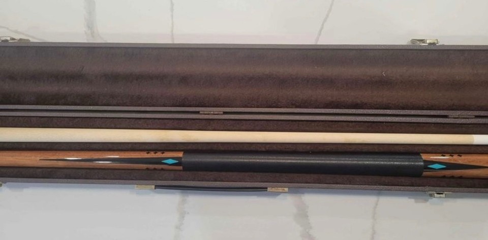 Beautiful Dale Perry custom pool cue 1 of 1 turquoise - with case | eBay