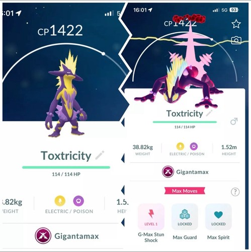 Gigantamax Toxtricity Amped Form GUARANTEED LUCKY Pokemon Gen8 Go ...