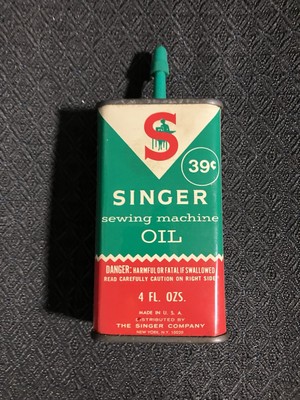 Vintage Singer oil Can 4 FL OZs x 2 have a pair of them this is for ...