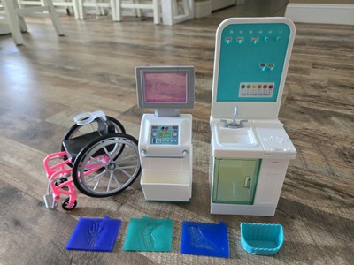 Barbie Career Fast Cast Clinic Hospital Doctor Xray Wheel Chair Play ...