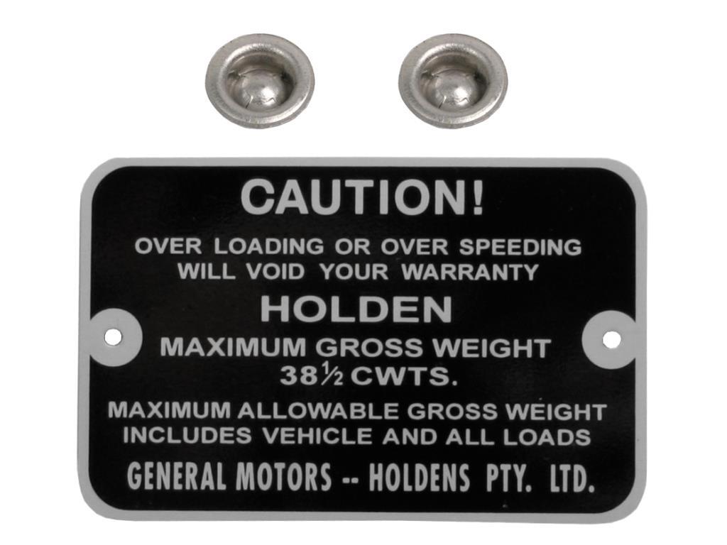 Gross Weight Tag HK HT HG Ute 38 1/2 Cwts | eBay