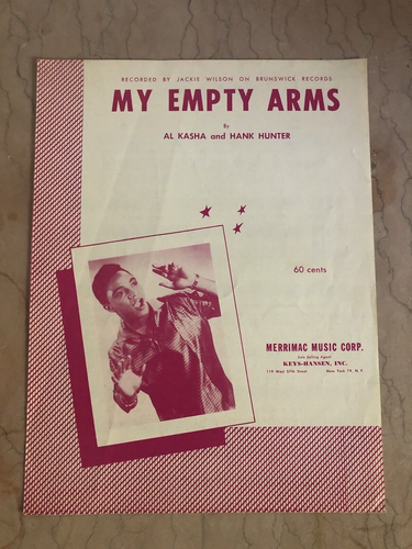JACKIE WILSON sheet music My Empty Arms (1961) 3 pages (VG shape) | eBay