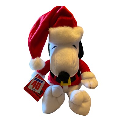 Snoopy Christmas Holiday Santa Claus Suit 14" Plush Stuffed Toy ...