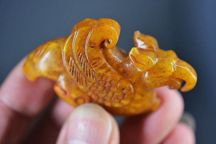Unique China Old Jade Hand Carved *Phoenix*Amulet Pendant C35 | eBay