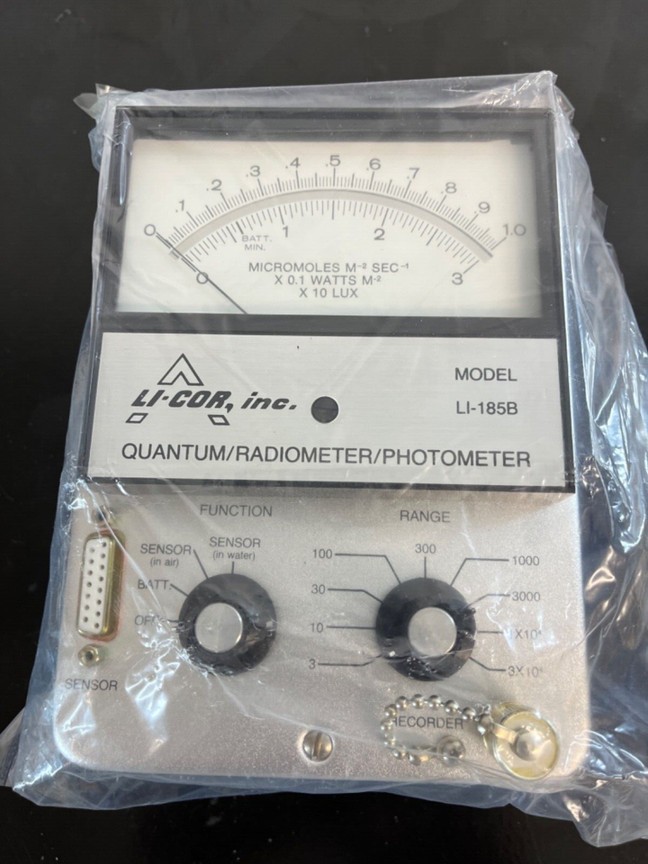 LI-COR LI-185B Quantum/Radiometer/Photometer + Spherical Sensor LI ...