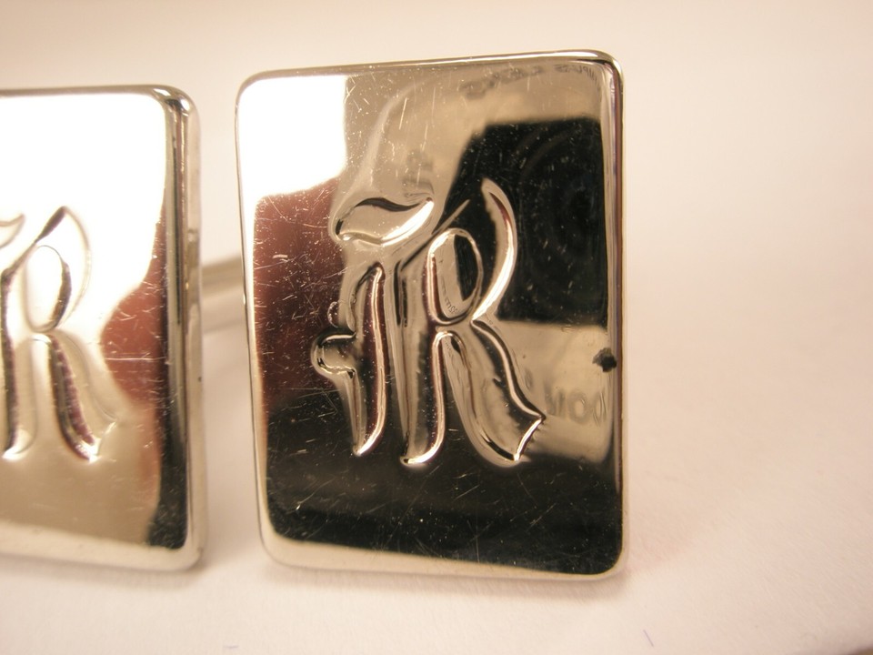 R Monogram Initials Letter Vintage Cuff Links randall rory rip riley ...
