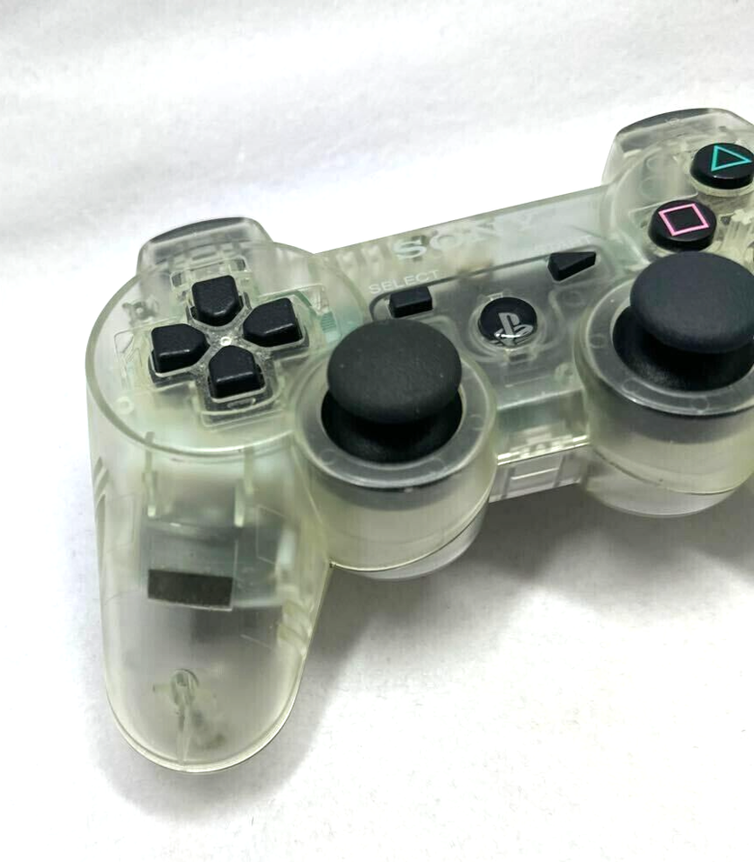 SONY PS3 DUALSHOCK3 Crystal Skeleton Clear Wireless Controller ...