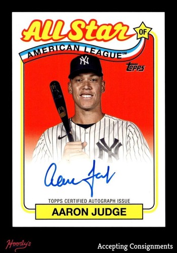 2024 Topps '89 All Star Autographs #89ASAAJ Aaron Judge ON CARD AUTO ...