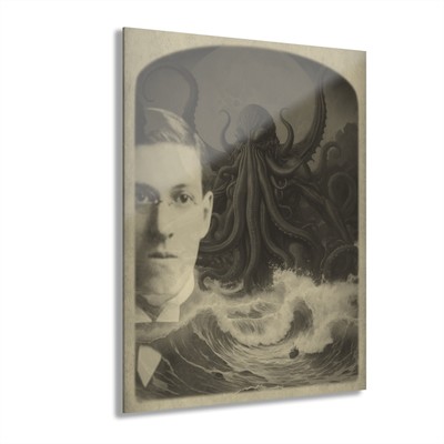 H.P. Lovecraft Cthulhu Acrylic Print, Wall Art Decor, Unique Home Decor ...