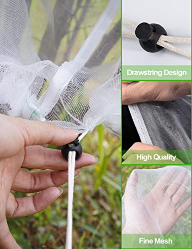 5 Packs Blueberry Bushes Netting Cover with Drawstring, 4.9Ft x 3.3Ft ...