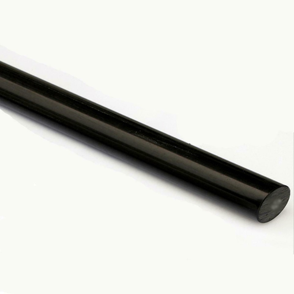 Dia. Ø 15mm~95mm PA6 Nylon Round Rod Stick Bar Stock Black 330mm / 13 ...