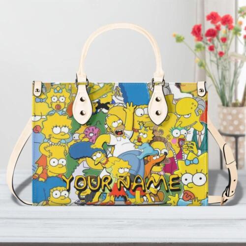 Personalized The Simpsons Leather Handbag & Wallet, The Simpsons TV ...