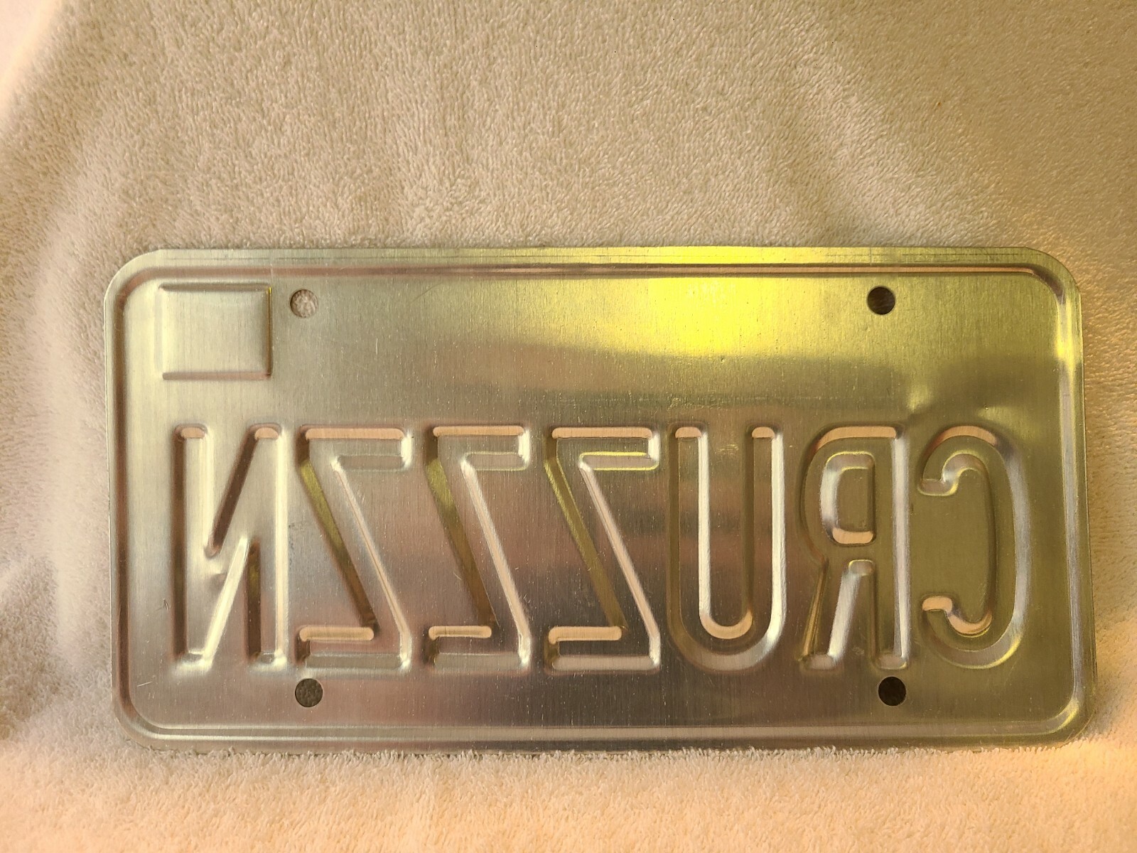 Vintage 1992 Kansas Vanity License Plate " CRUZZZN " INK ERROR CRUISN ...