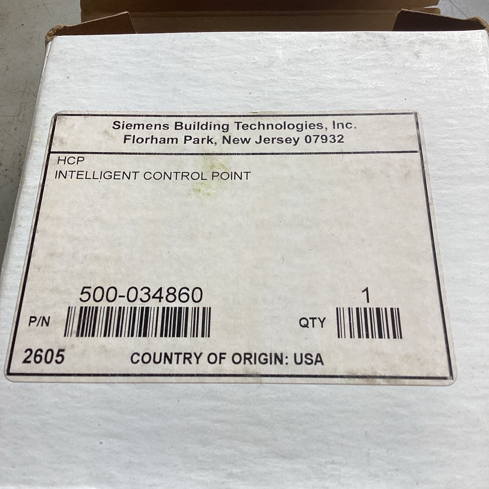 SIEMENS HCP FIRE ALARM INTELLIGENT CONTROL POINT 500-034860 | eBay