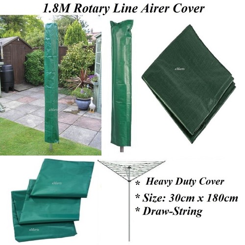🔥1.8m LARGE ROTARY WASHING LINE COVER CLOTH AIRER PROTECTION HEAVY DUTY ...