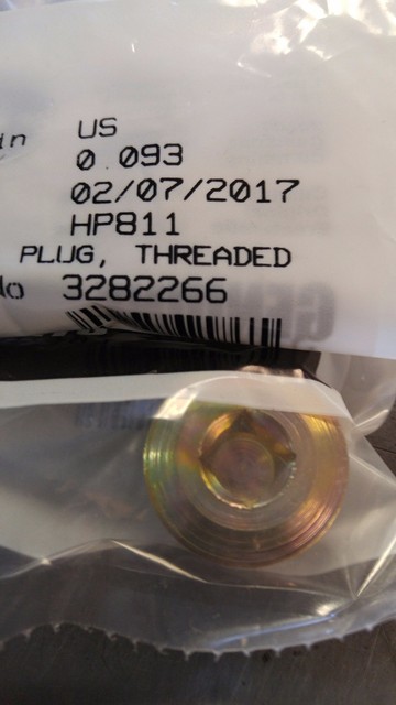 Genuine Cummins 3282266 Threaded Plug for sale online | eBay