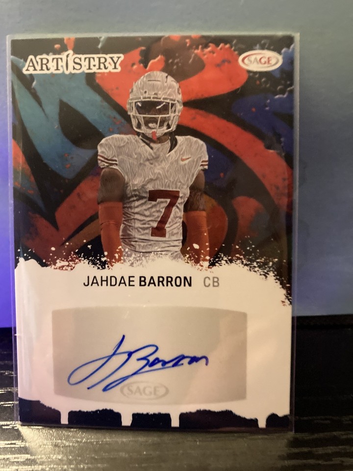 Jahdae Barron 2025 SAGE Artistry Auto ART-JB4. Denver Broncos. | eBay