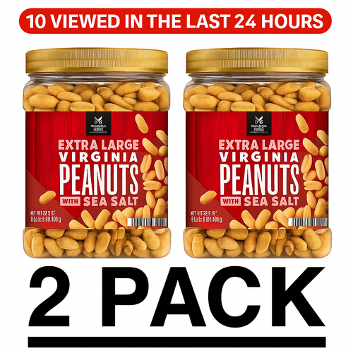 2 PACK Member's Mark Extra Large Virginia Peanuts 69oz TOTAL Fresh ...