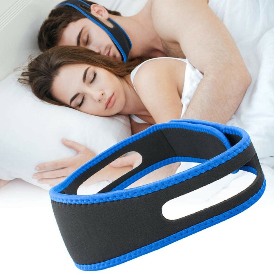 Anti Snore Chin Strap Stop Snoring Sleep Apnea Belt Jaw Support ...