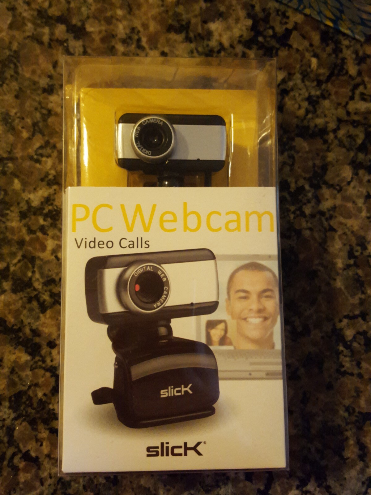 Slick PC Webcam Video Calls Brand new in box, adjustable clip, works w ...