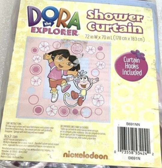 Dora The Explorer Shower Curtain Nickelodeon Memorabilia Collectors ...