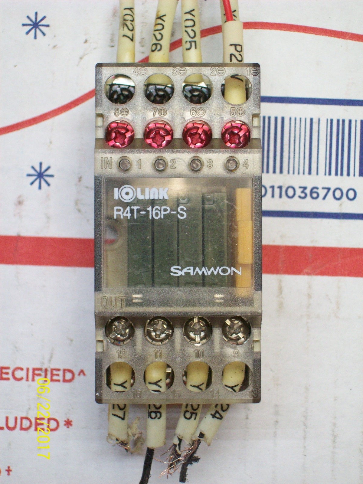 (1) SAMWON I/O LINK RELAY TERMINAL , R4T-16P-S | eBay