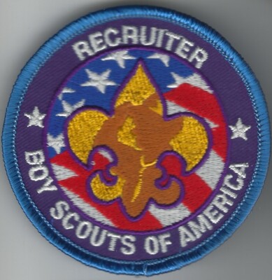 Recruiter 3" Patch Boy Scouts of America BSA Cub Scouts American Flag ...