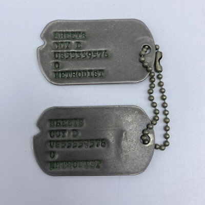 Korean War Era Notched US Military Dog Tags Coy D Sheets Enlisted ...