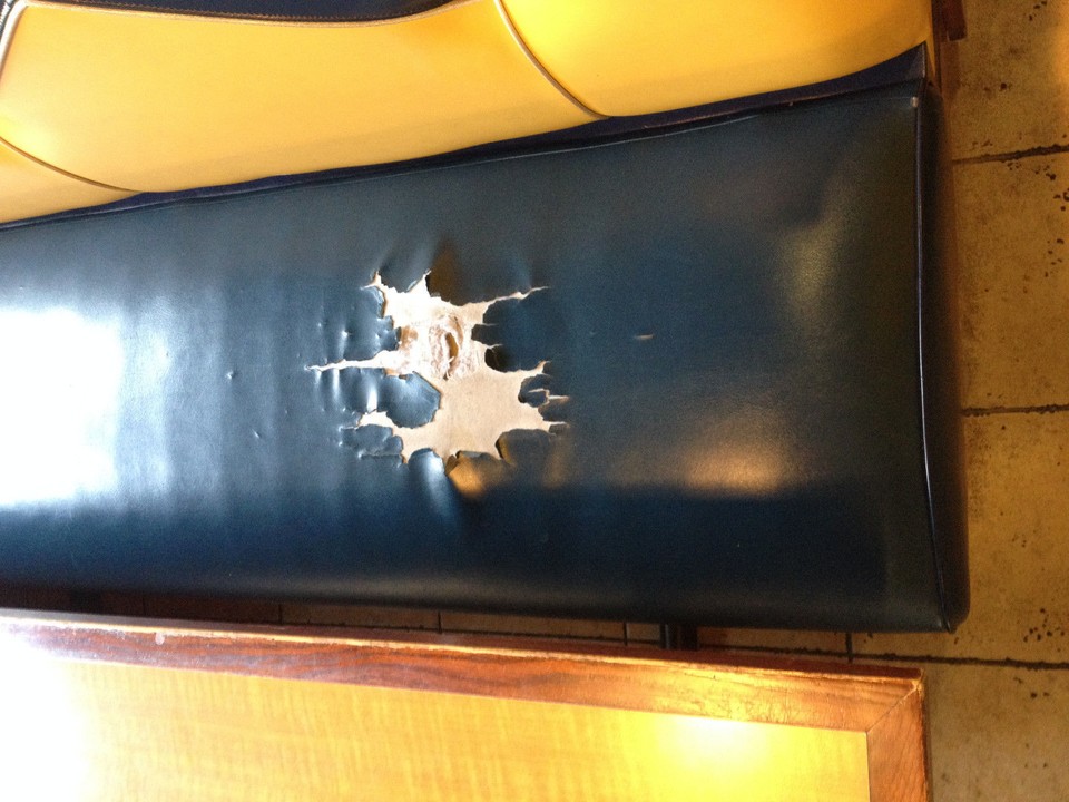 Restaurant Booth Seat Cover Repair - DIY STAPLE ON Custom Replacement ...