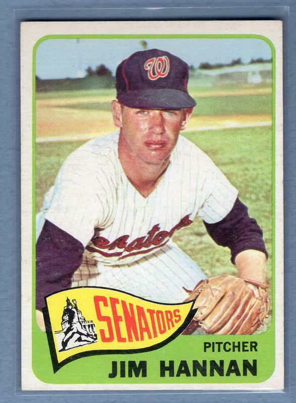 1965 Topps #394 Jim Hannan EX GO137 | eBay