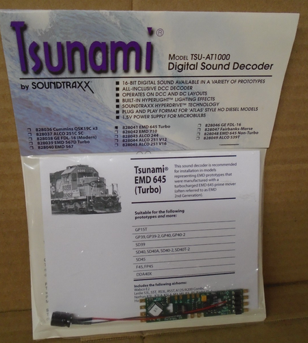 HO SCALE SOUNDTRAXX TSUNAMI MODEL TSU-AT1000 DIGITAL SOUND DECODER EMD ...