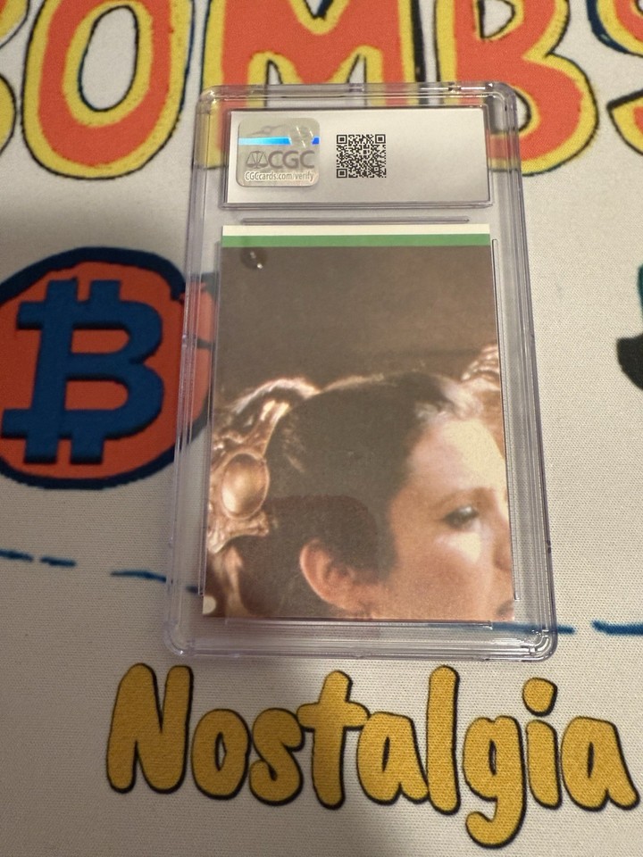 1983 Slave Girl Leia Star Wars Return of Jedi Sticker Card #49 CSG 9.5 ...