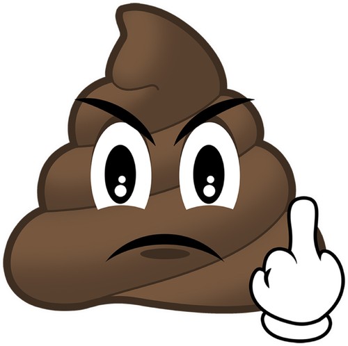 Funny Sticker Compatible with Poop Emoji | Multicolor | Vinyl | Self ...