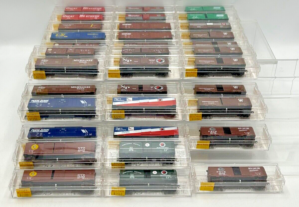 N Scale Micro-Trains 40’ & 50’ Box Cars – Multiple Road Names – Brand ...