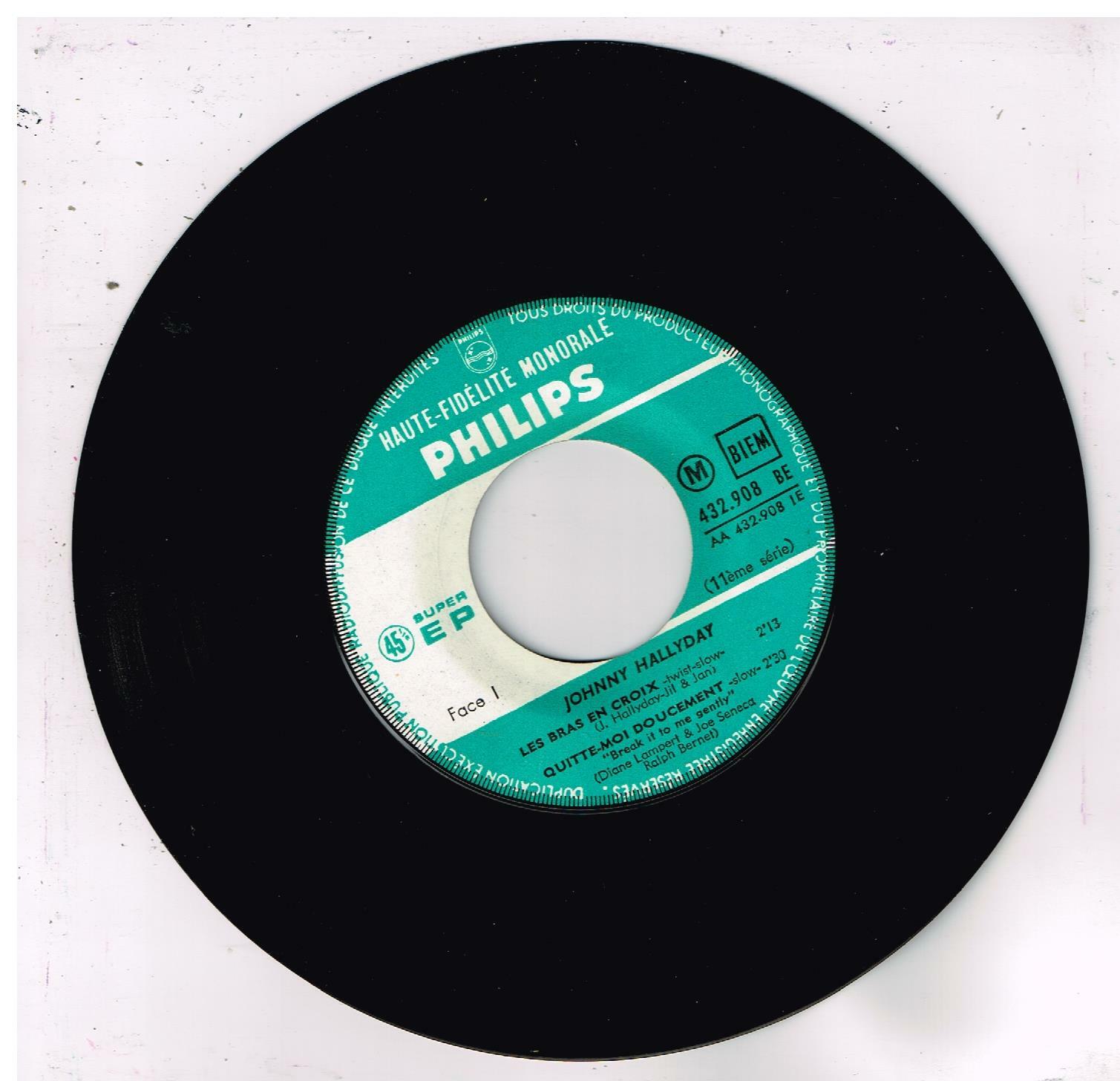 Johnny HALLYDAY Les bras en croix 7' EP 45 tours | eBay