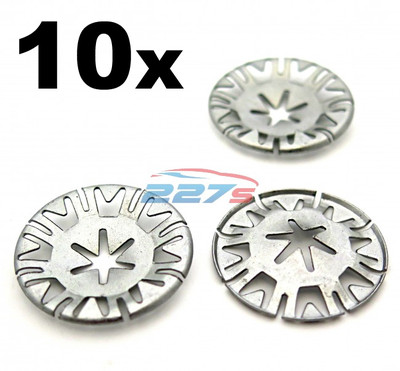 10x Volkswagen Metal Locking Star Washers- VW Underbody Heat Shield ...