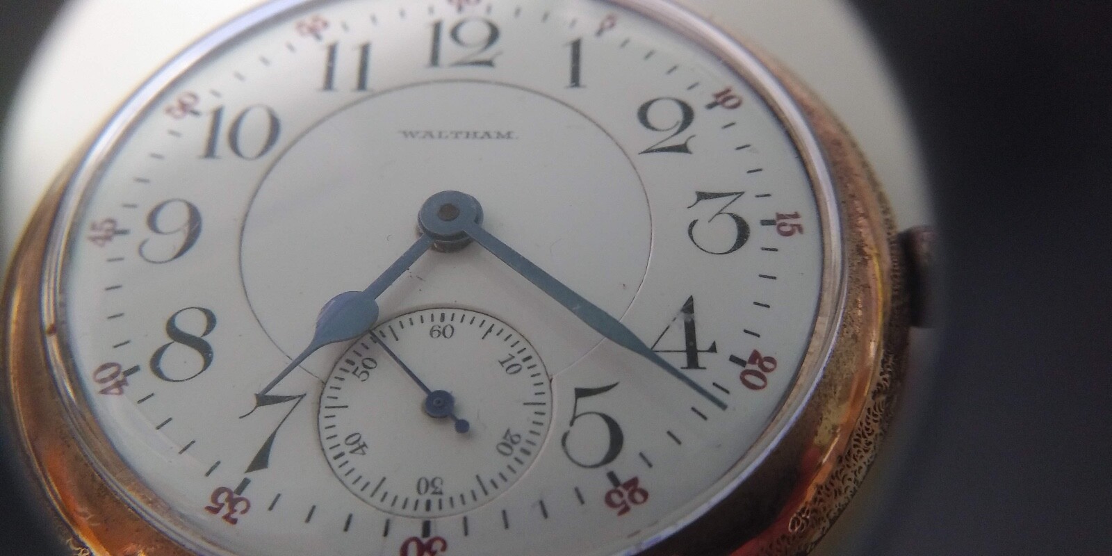 18S American Waltham Rose GF pocket watch 54.1mm diameter (total), 42mm ...