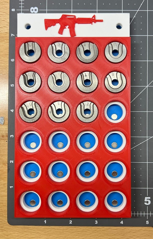 Reloading Shell Holder Wall Mount Storage Organizer Fits RCBS Hornady ...