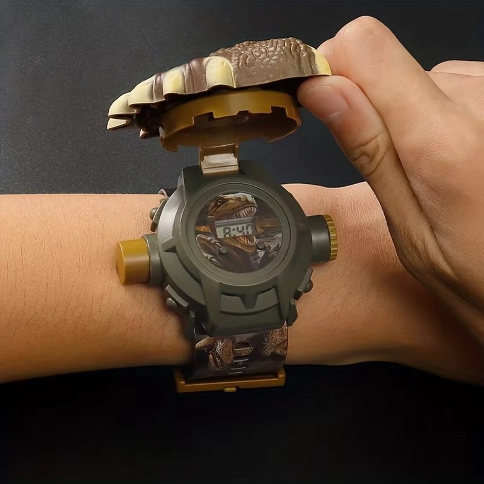 24 Projection Cartoon Toy Watches 3D Dinosaur Electronic Watch Kids Toy ...