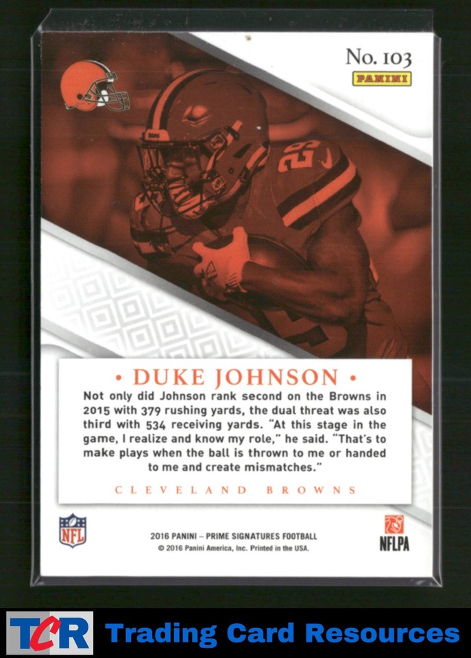 2016 Panini Prime Signatures #103 Duke Johnson Prime Proof Blue #/49 | eBay