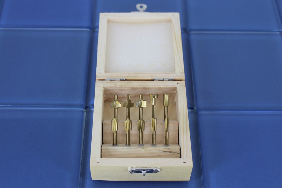 TEMO 10 PC High Speed Steel HSS TITANIUM ROUTER BITS Set 1/8" SHANK ...