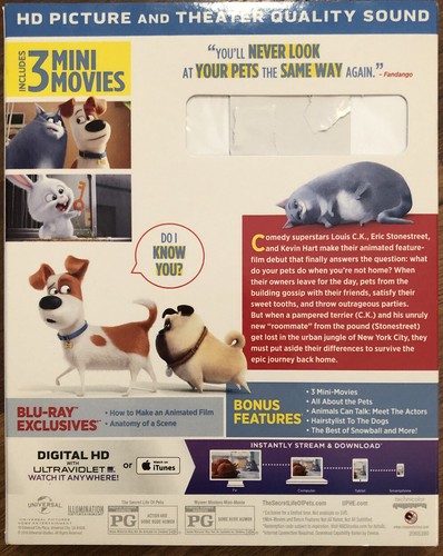 The Secret Life Of Pets (Blu-ray 3D, 2016) for sale online | eBay