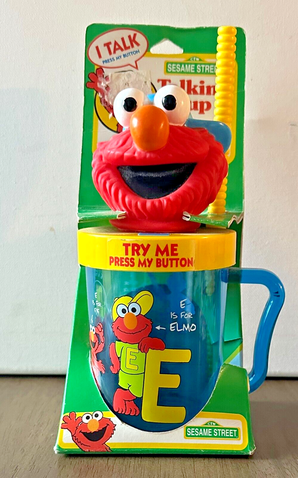 Vintage Sesame Street Elmo Talking Kids Cup 1997 Funomenon NEW | eBay