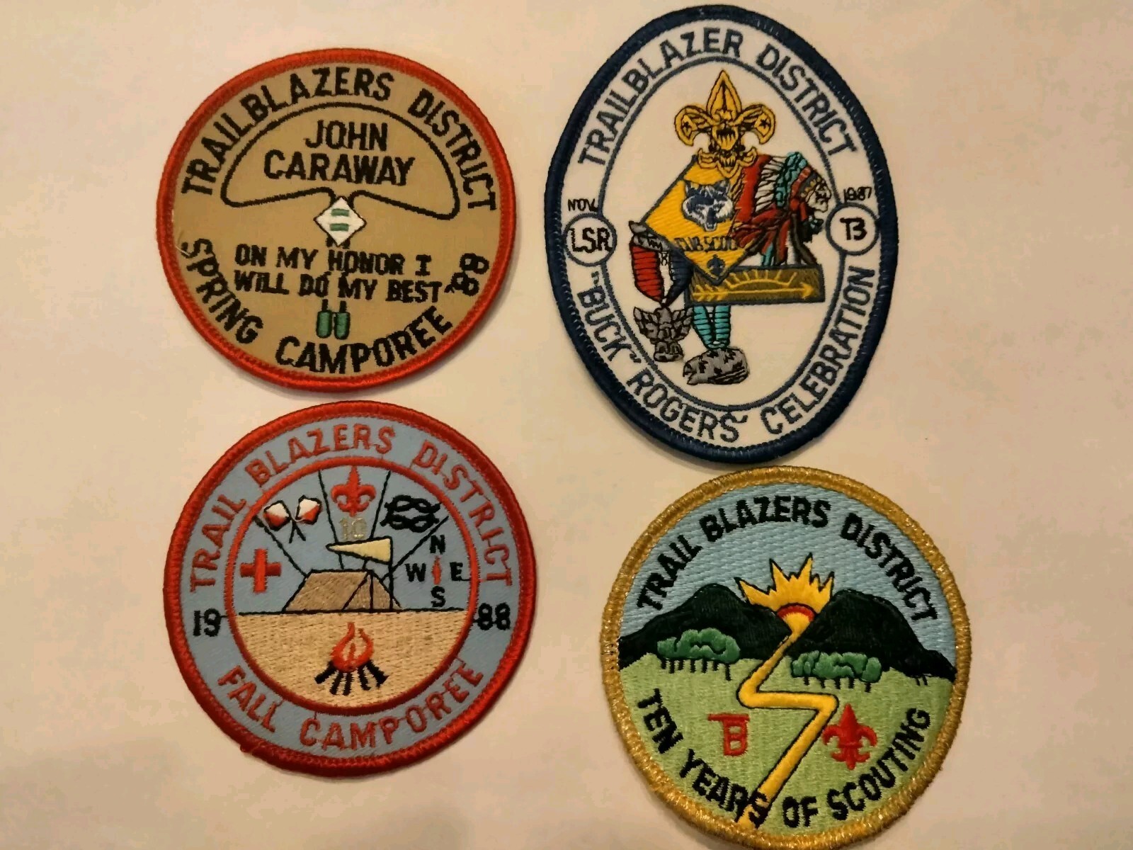 Boy Scout,Lot of 4 camp patches from the Trailblazer District. See pics ...