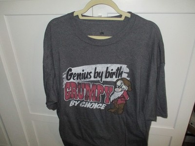 2xl top shirt gray disney parks grumpy by choice | eBay