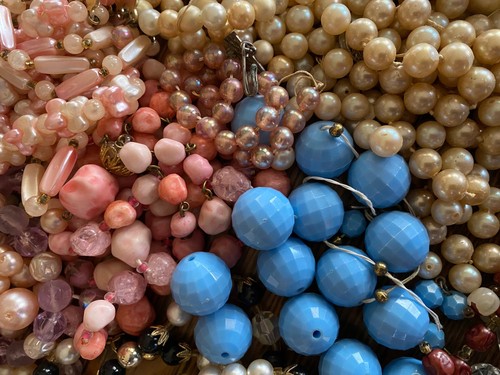 Vintage BROKEN Jewelry Bead Necklaces Lot Repair Repurpose 1LB 14oz ...