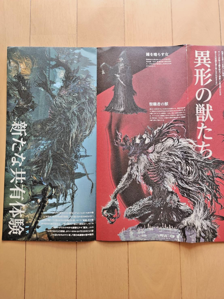 Rare Bloodborne PS4 Promo Folded Poster Japan Import 2015 FromSoftware ...