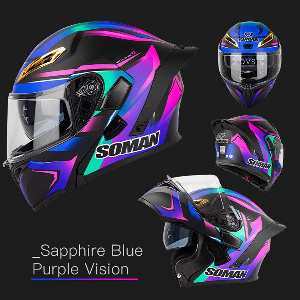 DOT Flip Up Helmet Motorcycle Full Face Street Racing Helmets | eBay