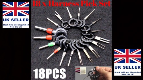 18 x Car Wire Harness Plug Terminal Extraction Pick Connector Pin ...